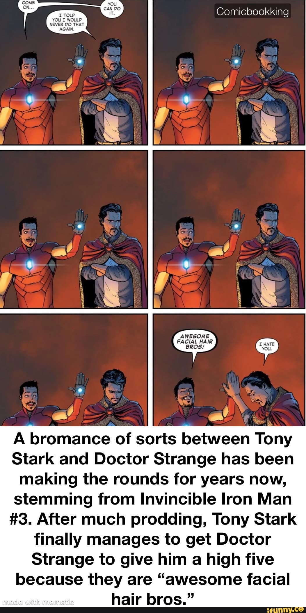 You Comicbookking Awesome Facial Hair Bros Uba A Bromance Of Sorts Between Tony Stark And