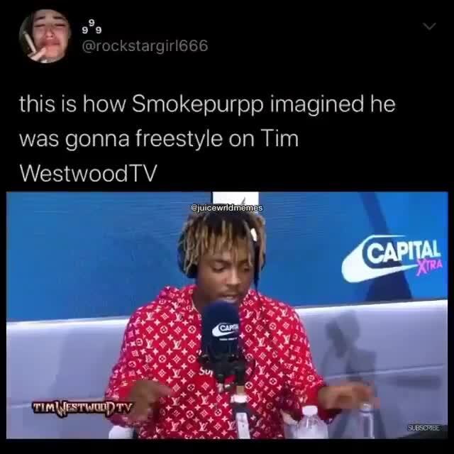 This is how Smokepurpp imagined he was gonna freestyle on Tim ...