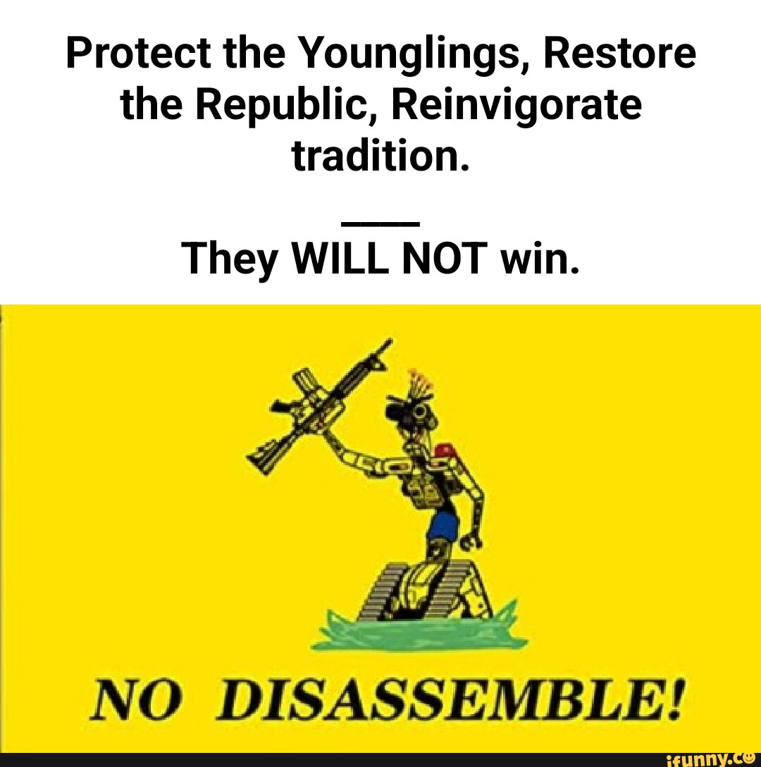 Protect the Younglings, Restore the Republic, Reinvigorate tradition ...
