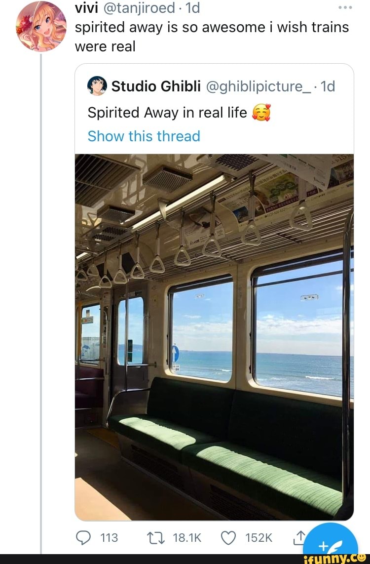 Vivi @tanjiroed Id spirited away is so awesome i wish trains were real ...
