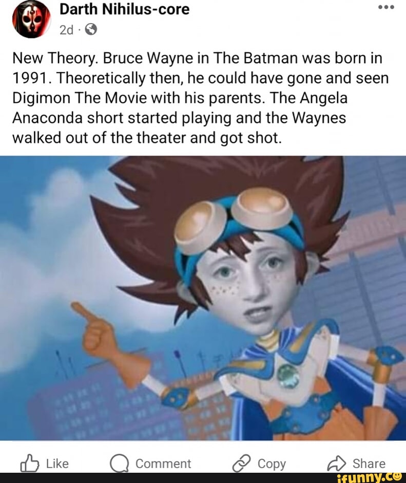 Darth Nihilus-core New Theory. Bruce Wayne in The Batman was born in ...