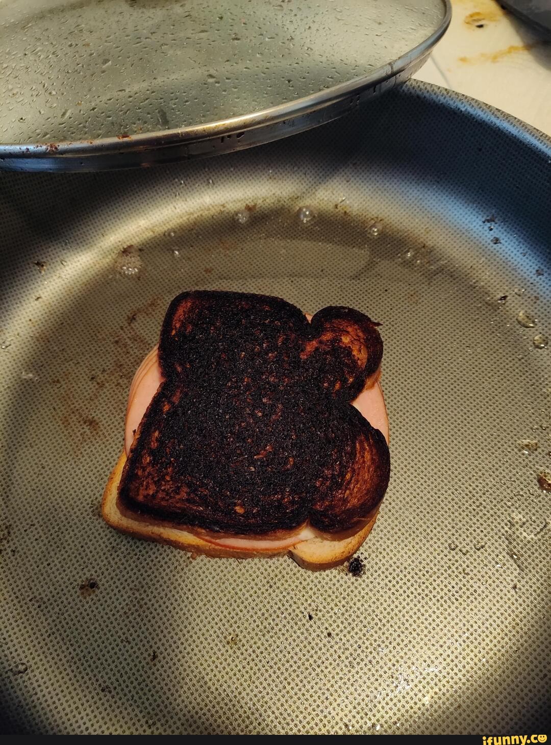 How to make a perfect(ly burnt) ham and cheese melt. 1. Make a grilled ...