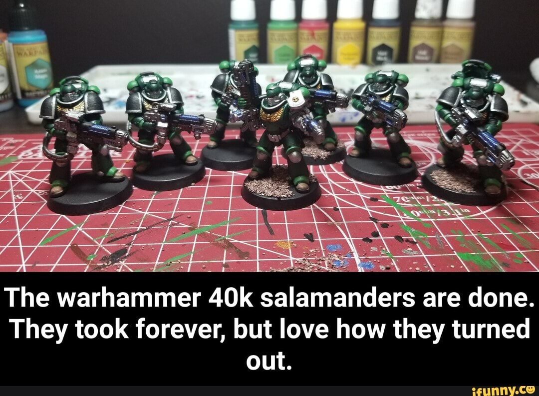 The warhammer salamanders are done. They took forever, but love how ...