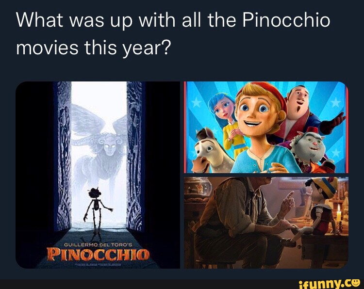 What was up with all the Pinocchio movies this year? PINOCCHIO - iFunny