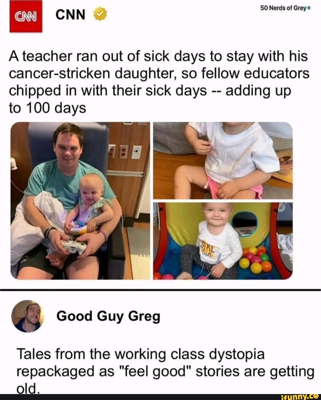 50 Nerds of Grey@ A teacher ran out of sick days to stay with his ...