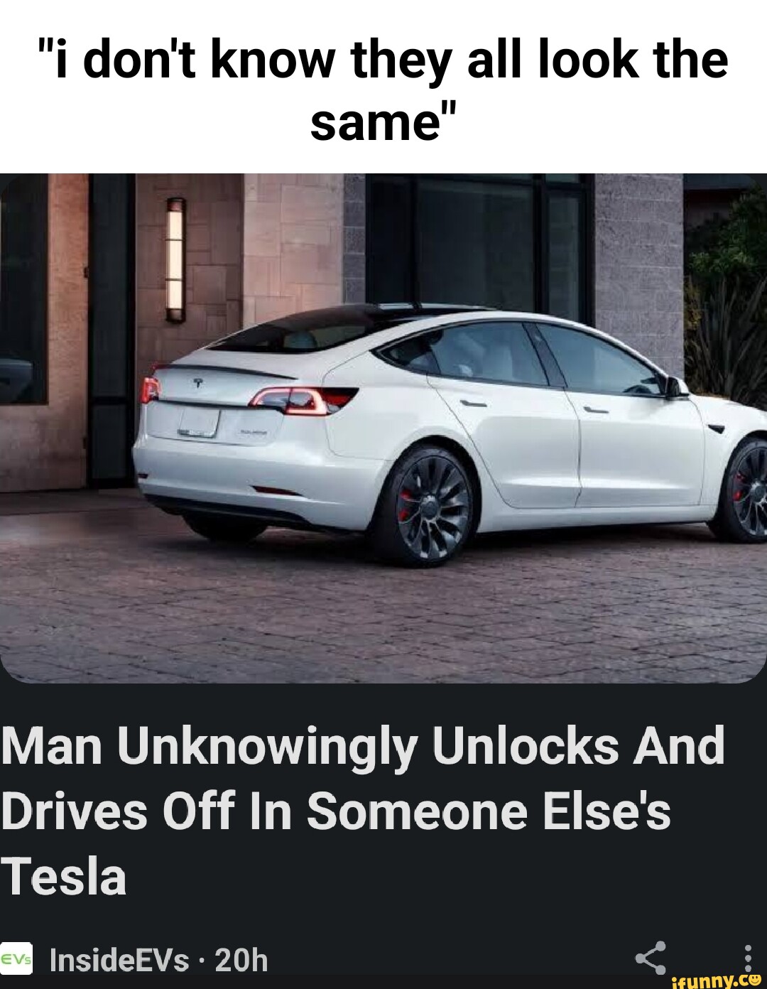 Don't know they all look the same" Man Unknowingly Unlocks And Drives ...