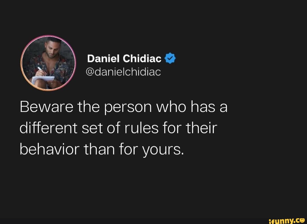 Daniel Chidiac @danielchidiac Beware the person who has a different set ...
