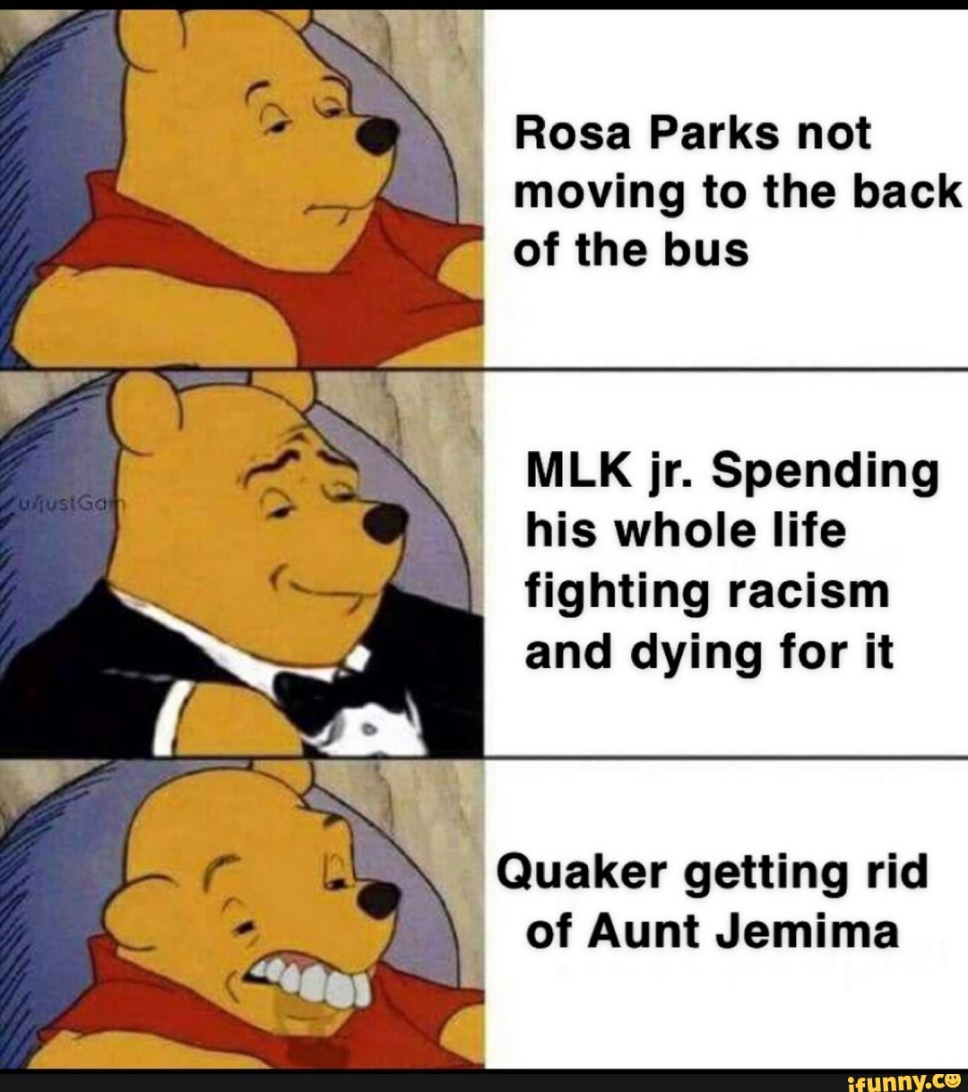 Rosa Parks not moving to the back of the bus MLK jr. Spending his whole ...