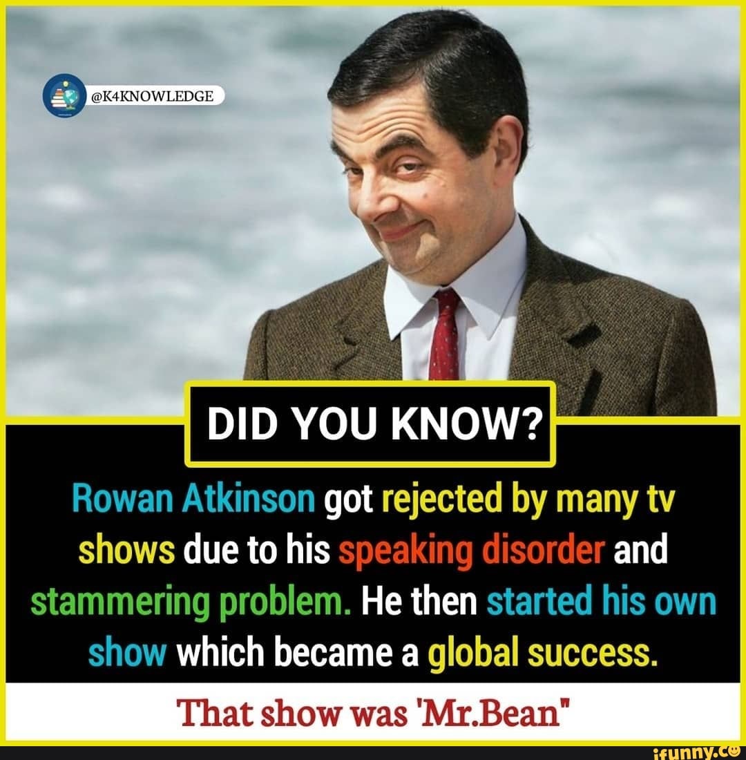 EDGE DID YOU KNOW? Rowan Atkinson got rejected by many tv shows due to ...