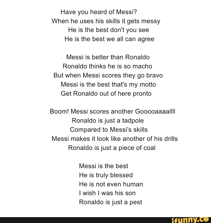 Have you heard of Messi? When he uses his skills it gets messy He is ...