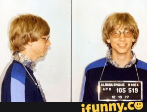 Bill Gates' mugshot from 1977, which he got for a traffic violation in ...