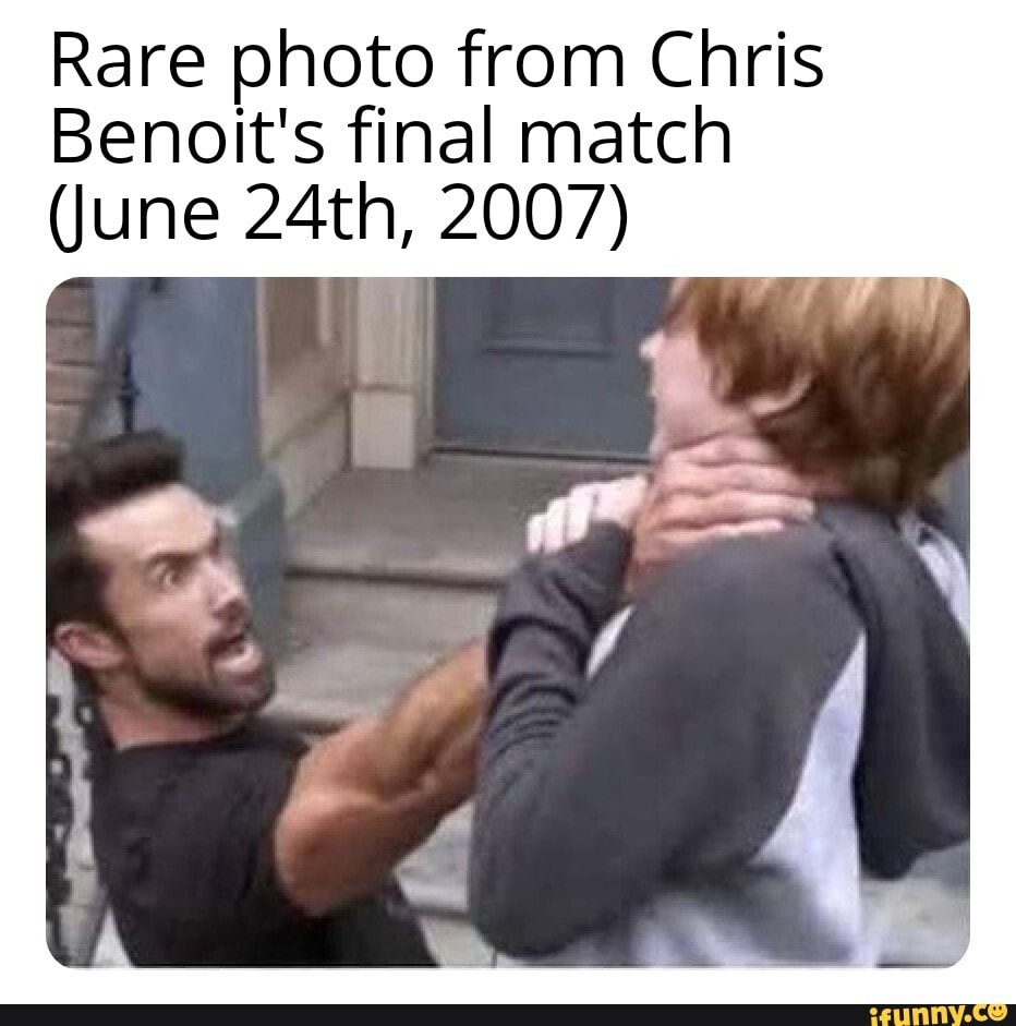 Rare photo from Chris Benoit's final match June 24th, 2007) - iFunny