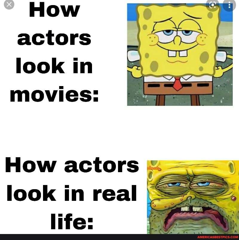 How actors look in movies: How actors look in real life: - America’s ...