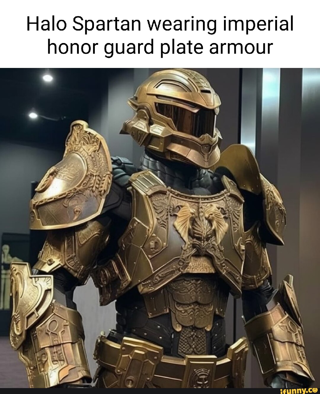 Halo Spartan wearing imperial honor guard plate armour - iFunny