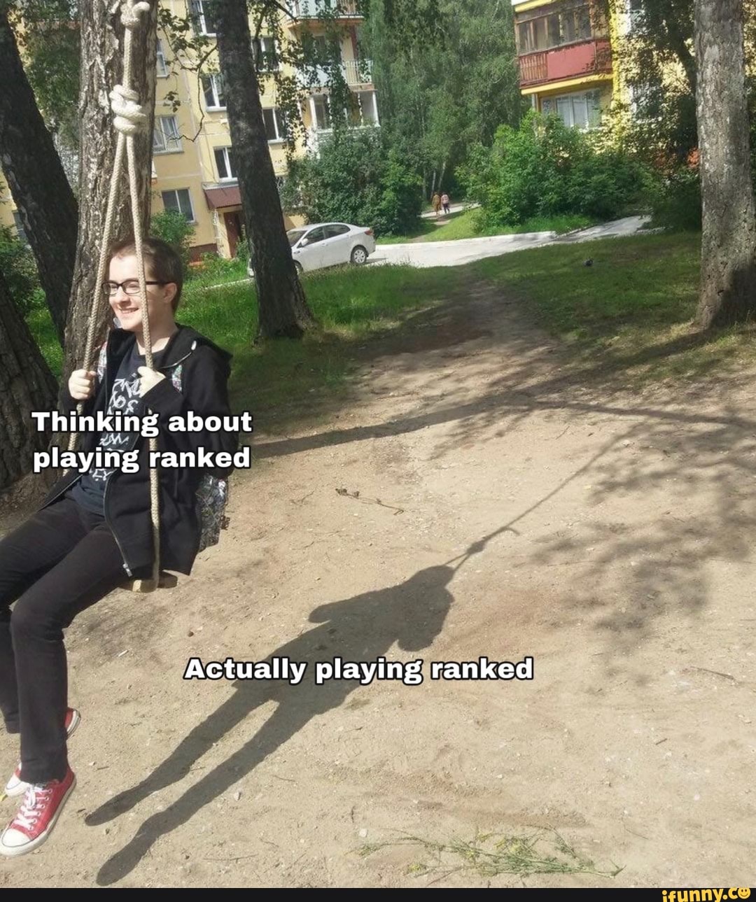 Thinking about playing ranked Actually playing ranked - iFunny