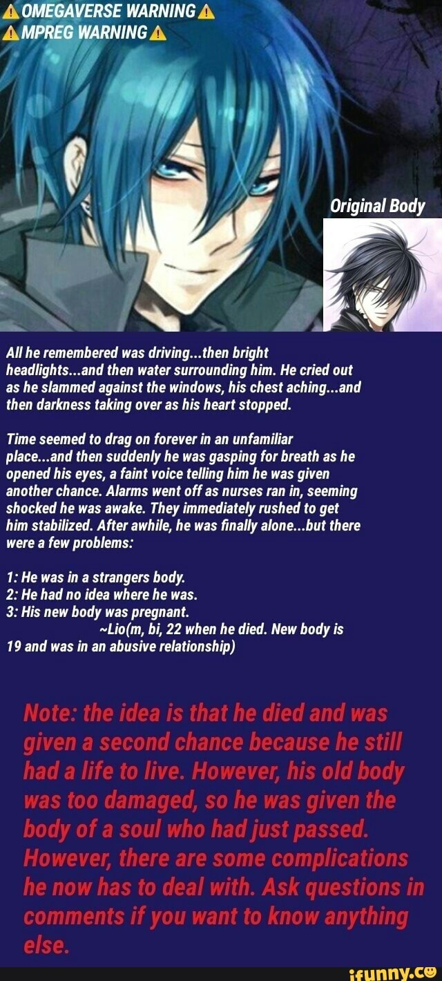 OMEGAVERSE WARNING AXMPREG WARNING All he remembered was driving...then ...