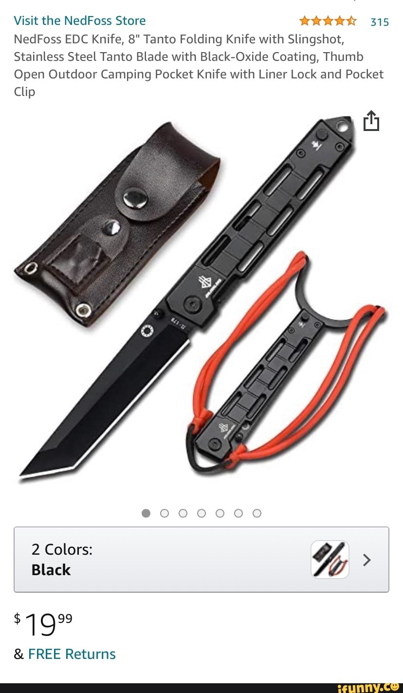 Visit the NedFoss Store NedFoss EDC Knife, 8" Tanto Folding Knife with ...