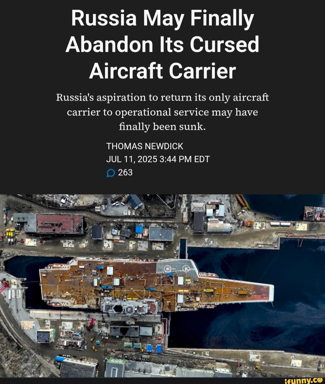 Russia May Finally Abandon Its Cursed Aircraft Carrier Russia's ...