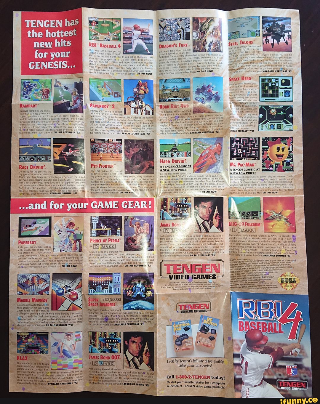 1992 Sega Genesis/Mega Drive - new hits I GENESIS... Rampart combines ...