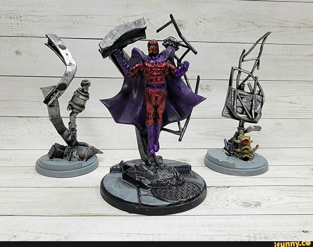Painted Magneto from Marvel Crisis Protocol. Used metallic paints for ...