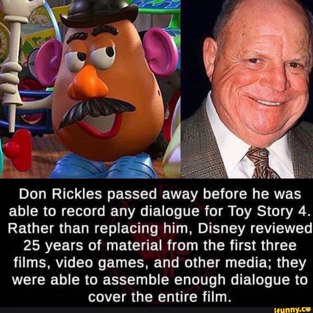 Able to record any dialogue for Toy Story 4. Rather than replacing him ...
