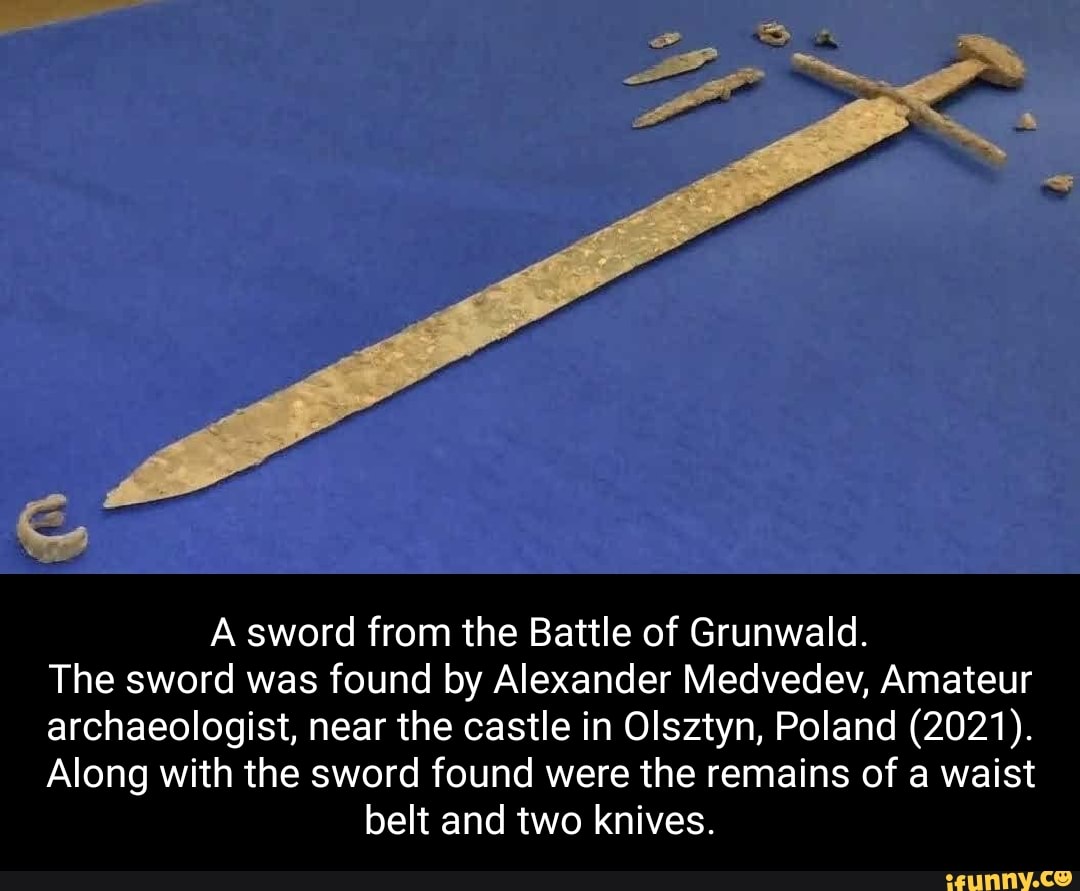 A sword from the Battle of Grunwald. The sword was found by Alexander ...
