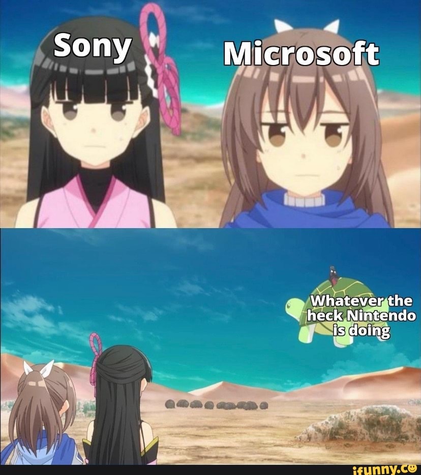 " 4 Sony Microsoft 4 Whatever the heck Nintendo is doing - iFunny