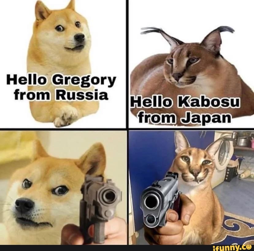 Hello Gregory from Russia Japan- - iFunny