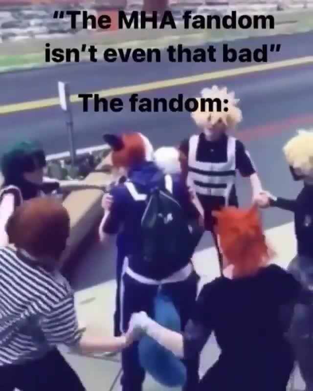 "The MHA fandom isn't even that bad" The fandom : - )