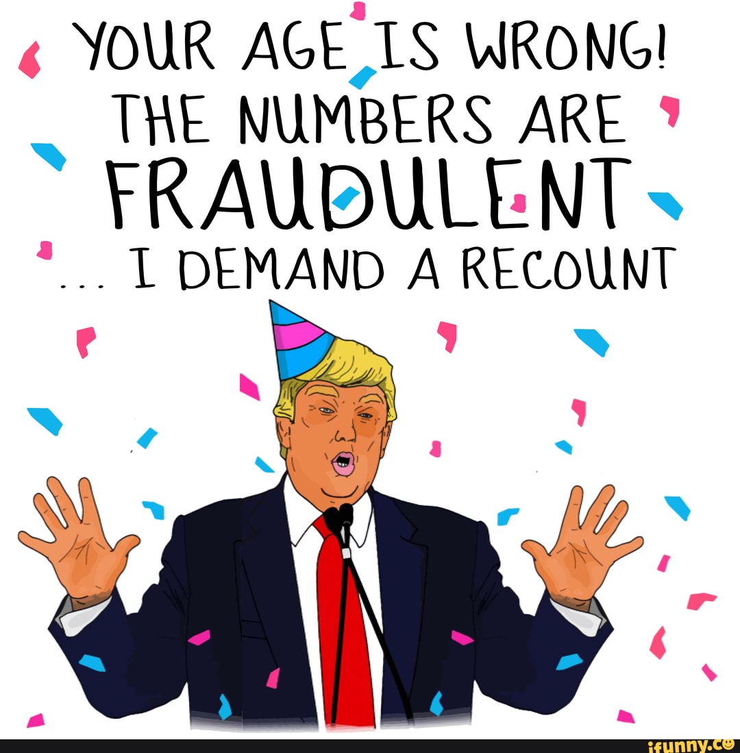 Donald Trump Recount Birthday , Birthday Card, 30th, 40th, 50th, 60th ...