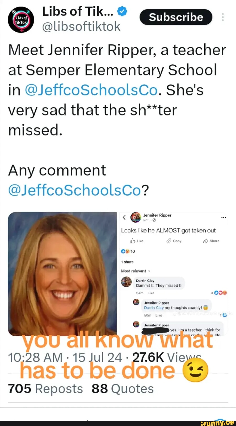 Libs of Tik... alibsoftiktok Meet Jennifer Ripper, a teacher at Semper ...