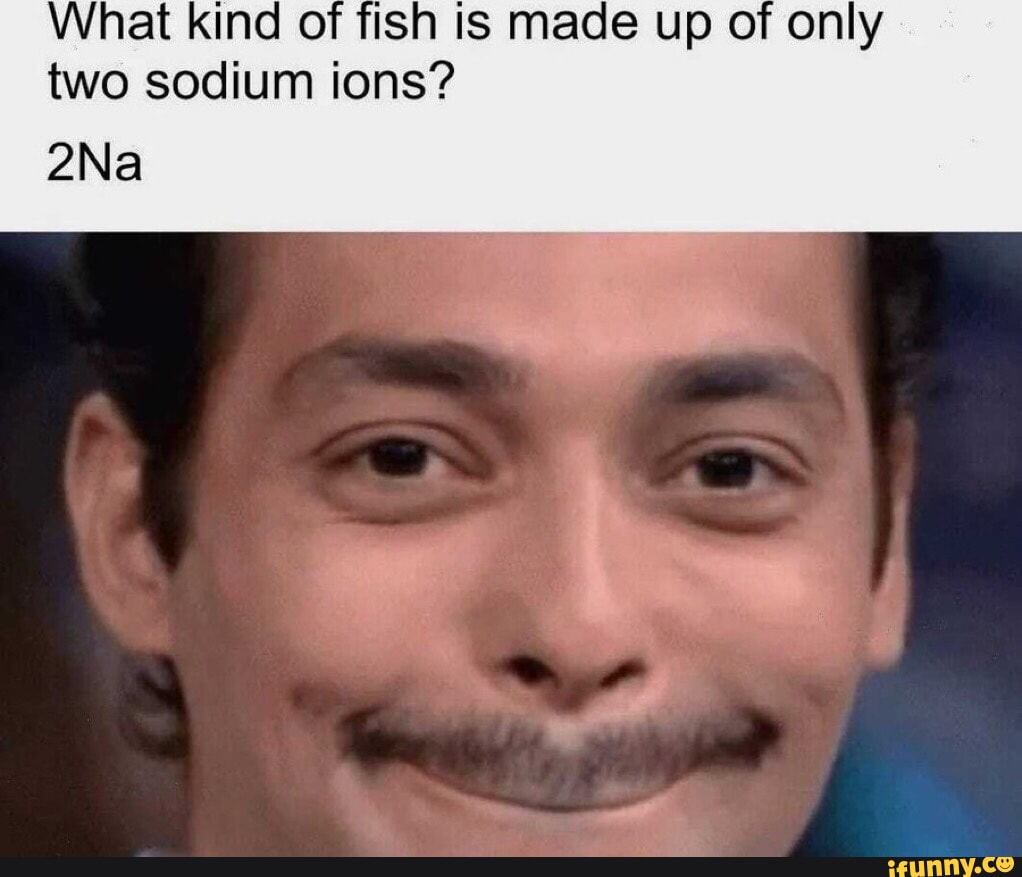 What kind of fish is made up of only two sodium ions? - iFunny