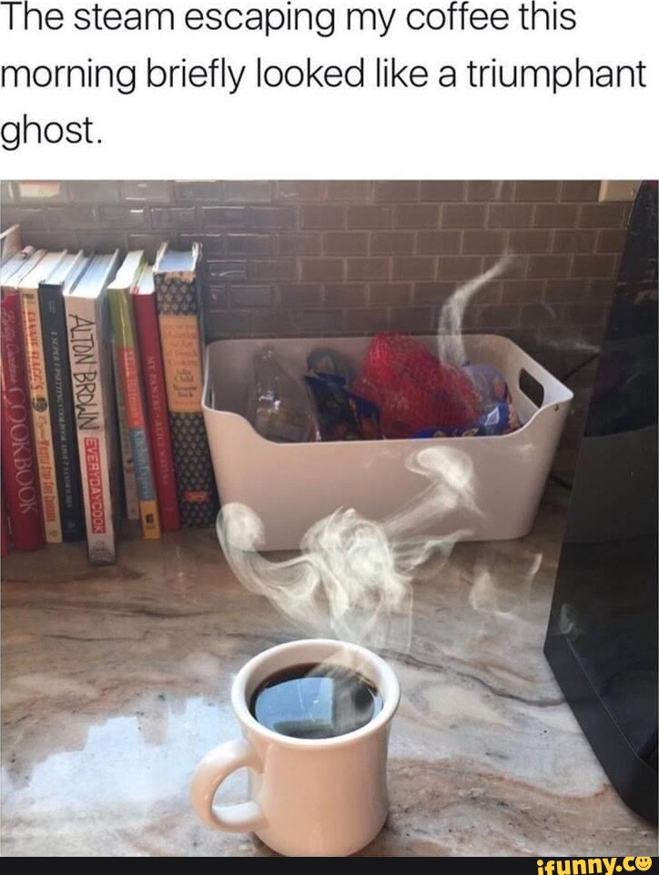 E steam escaping my coffee this morning briefly looked like a ...