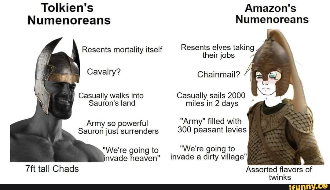 Tolkien's Numenoreans Cavalry? Casually walks into Sauron's land Army ...