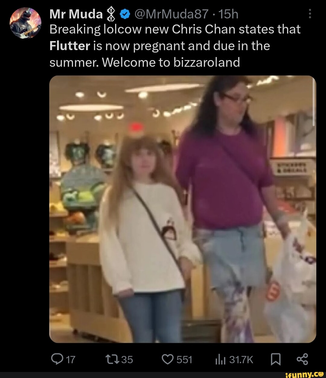 Mr Muda @ @MrMuda87 Breaking lolcow new Chris Chan states that Flutter ...