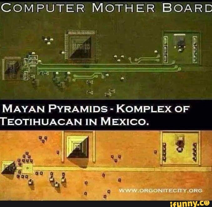 COMPUTER MOTHER BOARD MAYAN PYRAMIDS - KOMPLEX OF TEOTIHUACAN IN MExIco ...