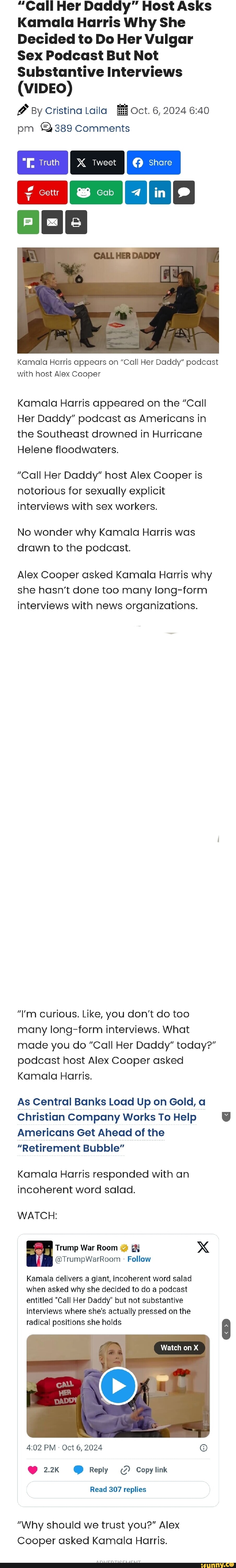 "Call Her Daddy" Host Asks Kamala Harris Why She Decided to Do Her ...