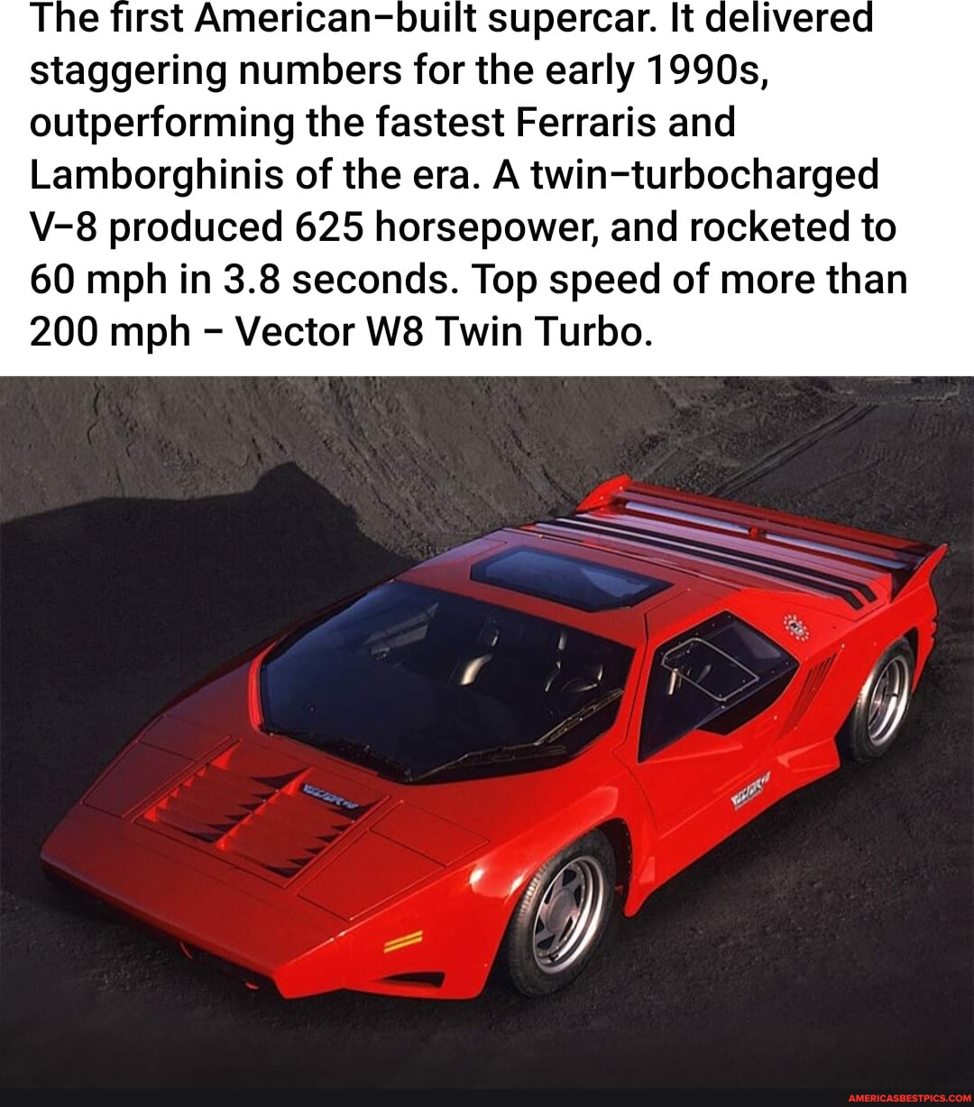 The first American-built supercar. It delivered staggering numbers for ...