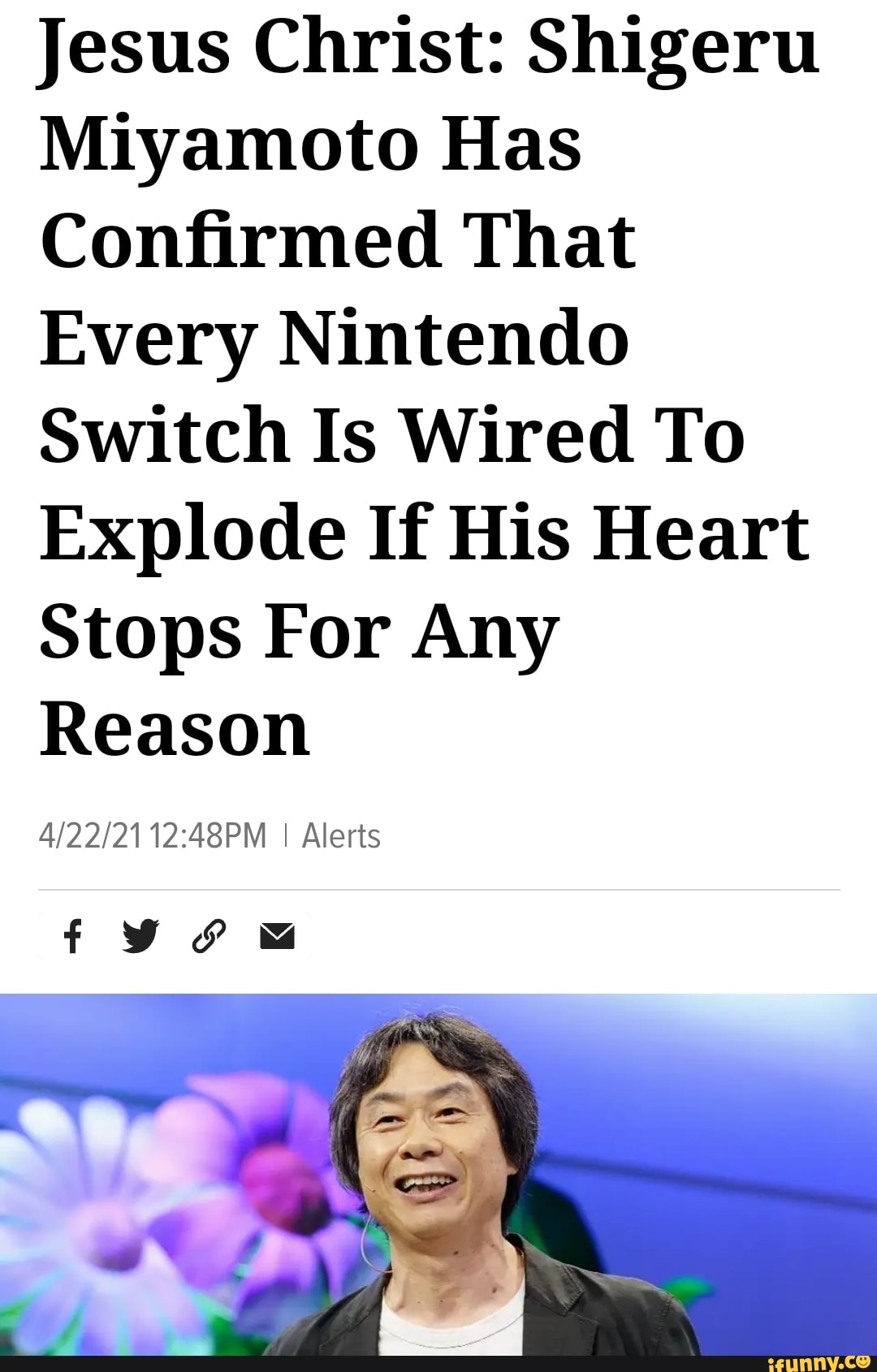 Jesus Christ: Shigeru Miyamoto Has Confirmed That Every Nintendo Switch ...