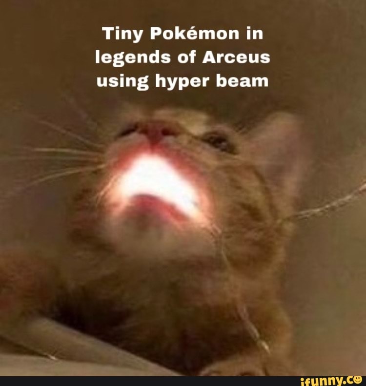Tiny Pokemon in legends of Arceus using hyper beam - iFunny