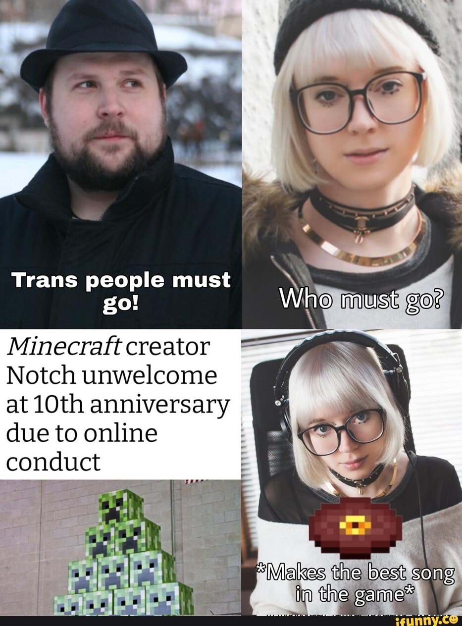 Trans people must go! Minecraft creator Notch unwelcome at 10th ...