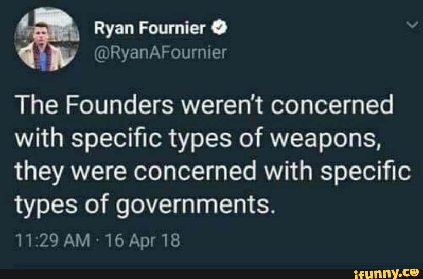 Ryan Fournier @RyanAFournier The Founders weren't concerned with ...