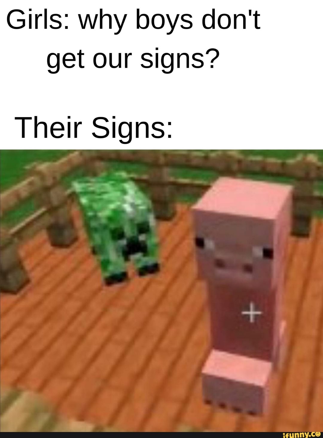 Girls: why boys don't get our signs? Their Signs: - iFunny