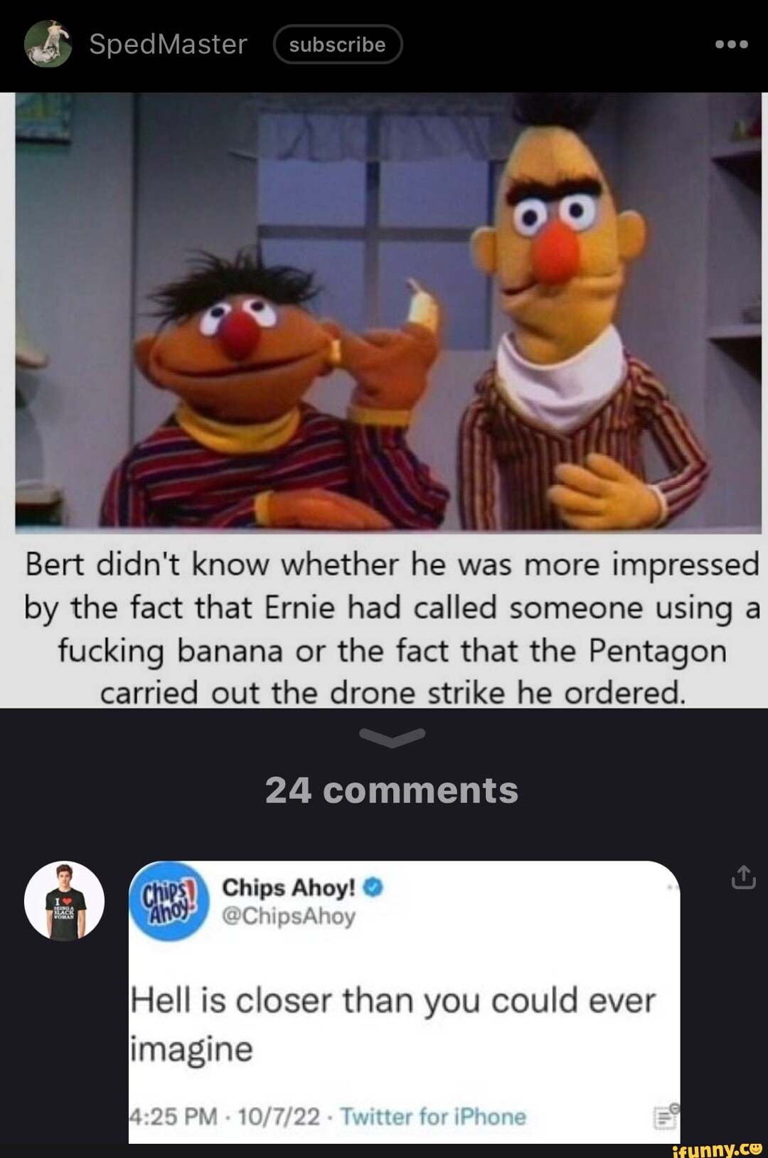 SpedMaster subscribe Bert didn't know whether he was more impressed by ...