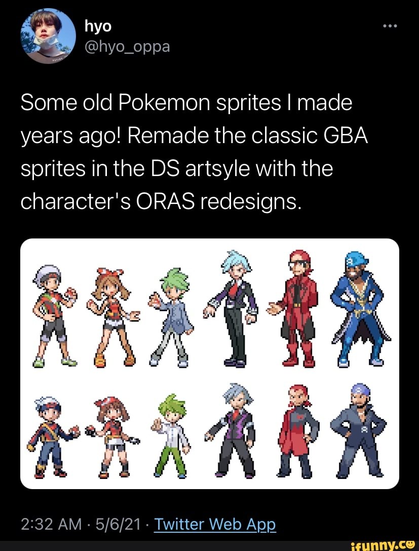 Pe hyo Some old Pokemon sprites I made years ago! Remade the classic ...