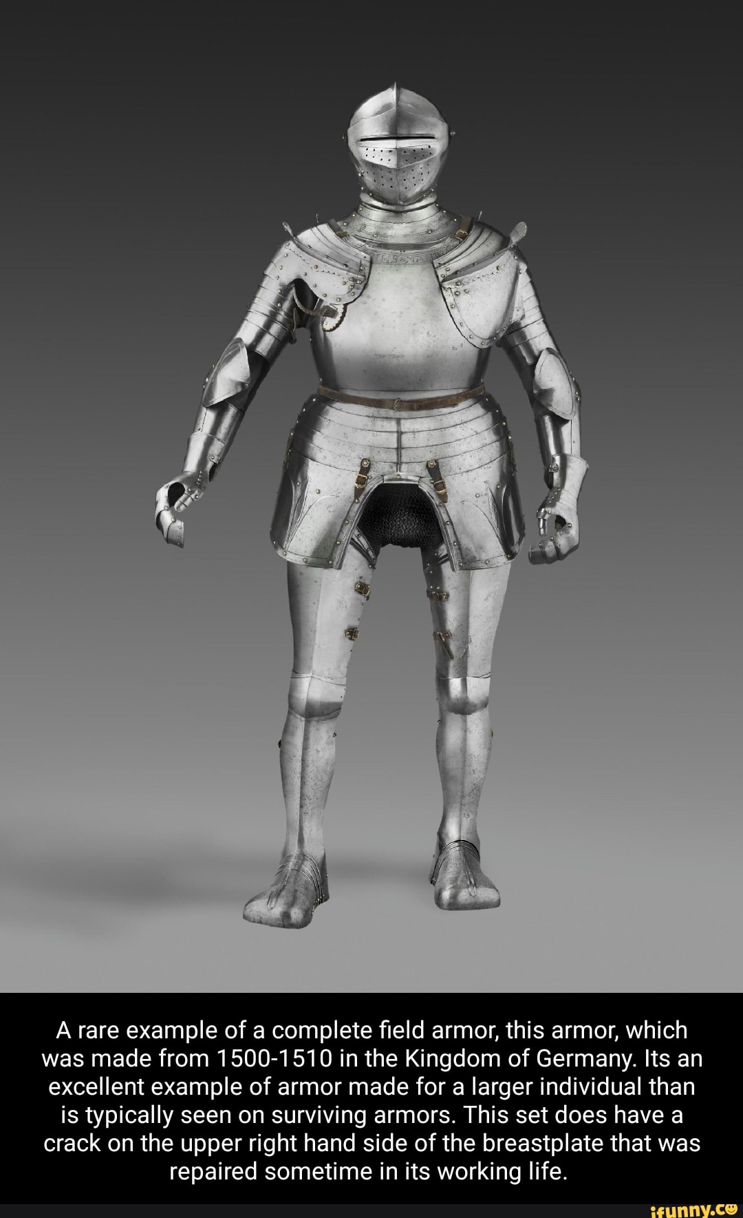 A rare example of a complete field armor, this armor, which was made ...