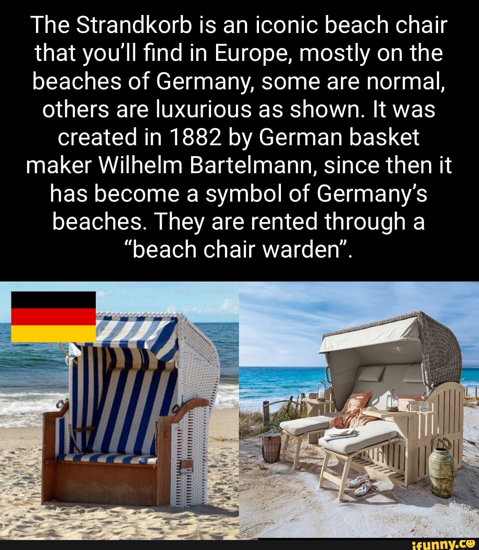 The Strandkorb is an iconic beach chair that you'll find in Europe ...