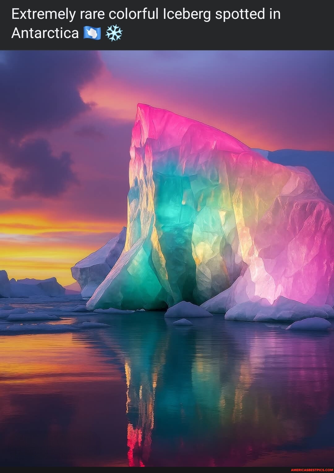 Extremely rare colorful Iceberg spotted in Antarctica - America’s best ...