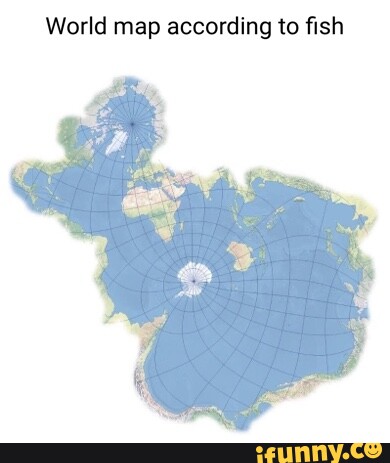 World map according to fish - iFunny