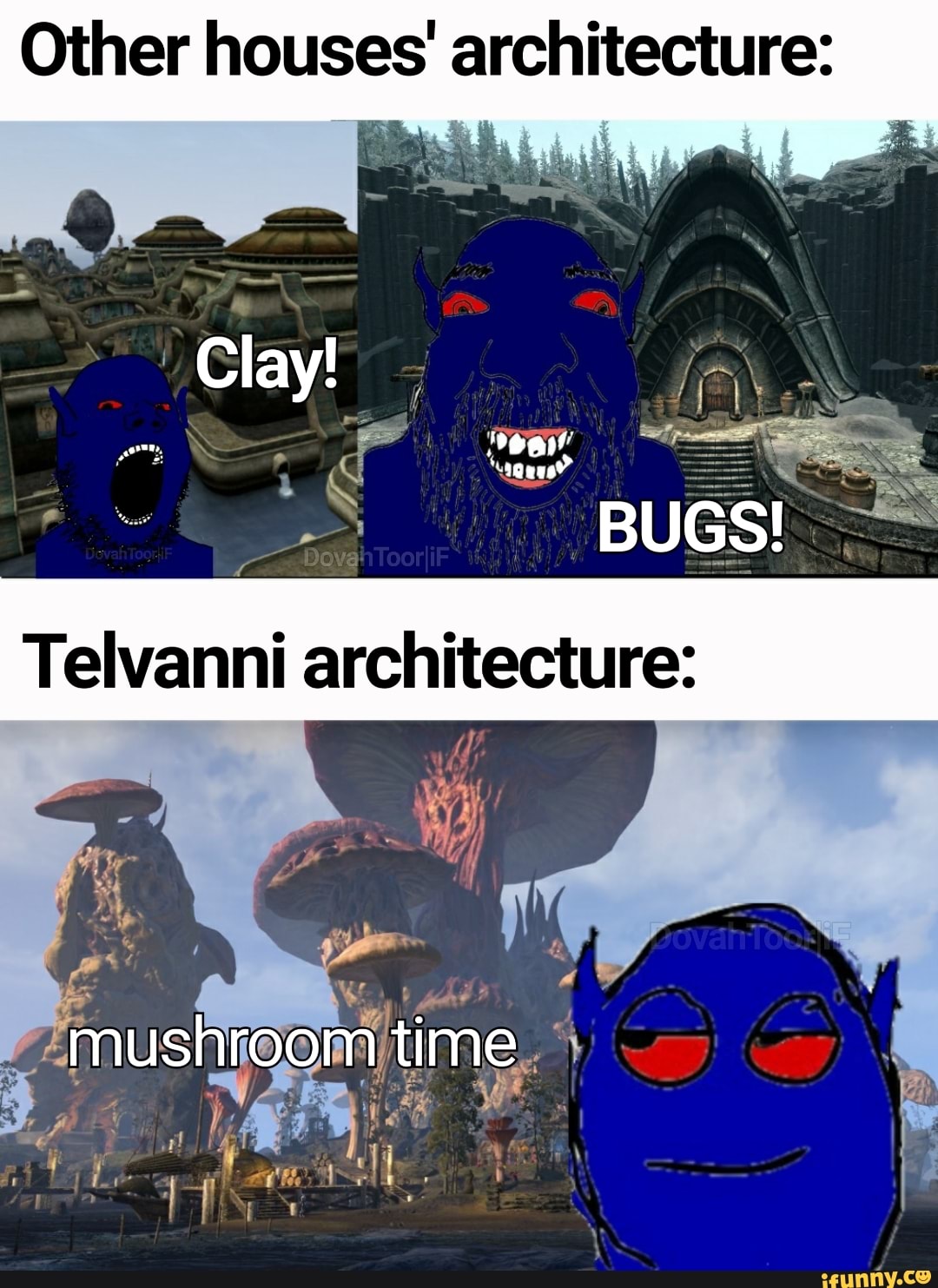 Other houses architecture: Clay! Ye BUGS! Telvanni architecture ...